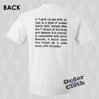 T-shirt definition shirt - orderacloth