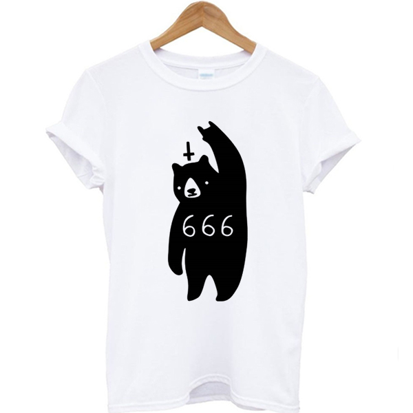 666 Satan Bear T-shirt
